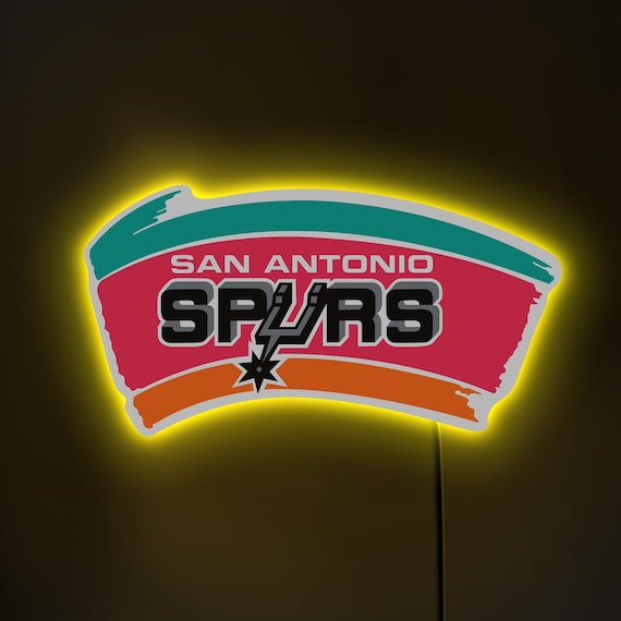 Old School San Antonio Spurs Logo 47 San Antonio Spurs BLACK Rocker
