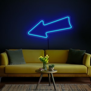 Arrow Neon Sign, Arrow Led Sign, Direction Neon Sign, Navigation Neon ...