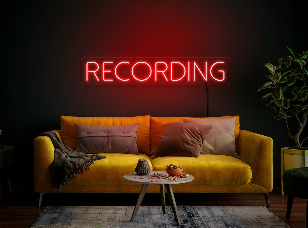 Recording Led Sign, Recording Neon Sign, Recording Studio Sign, Music ...