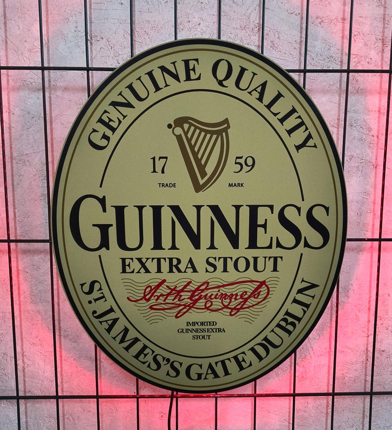 Guinness Led Sign, Guinness Neon Sign, Guinness Logo, Guinness Label ...