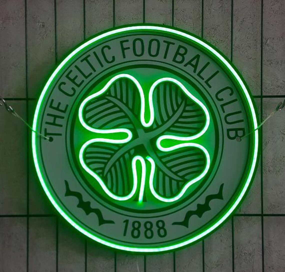 FC Celtic Neon Sign, FC Celtic Led Sign, FC Celtic Logo, Celtic ...