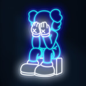 Kaws Neon Sign, Kaws Led Sign, Kaws Light Sign, Anime Neon Sign, Modern ...