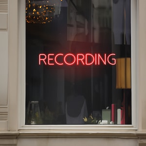 Recording Neon Sign, Recording Studio Sign, Recording Led Sign ...