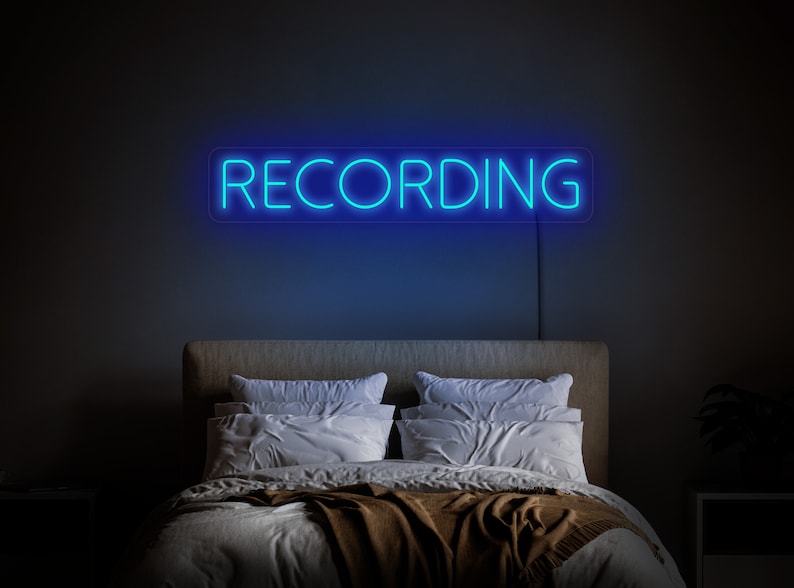 Recording Neon Sign, Recording Studio Sign, Recording Led Sign ...