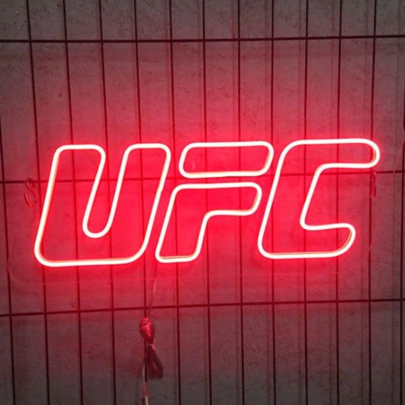 Ufc Neon Sign, Ufc Led Sign, Ufc Neon Light, Ufc Logo Light, Boxing ...