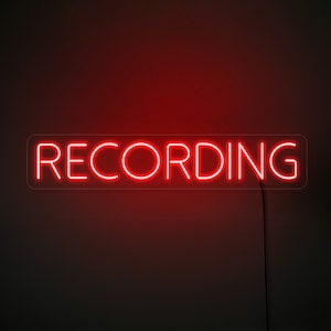 Recording Neon Sign, Recording Studio Sign, Recording Led Sign ...