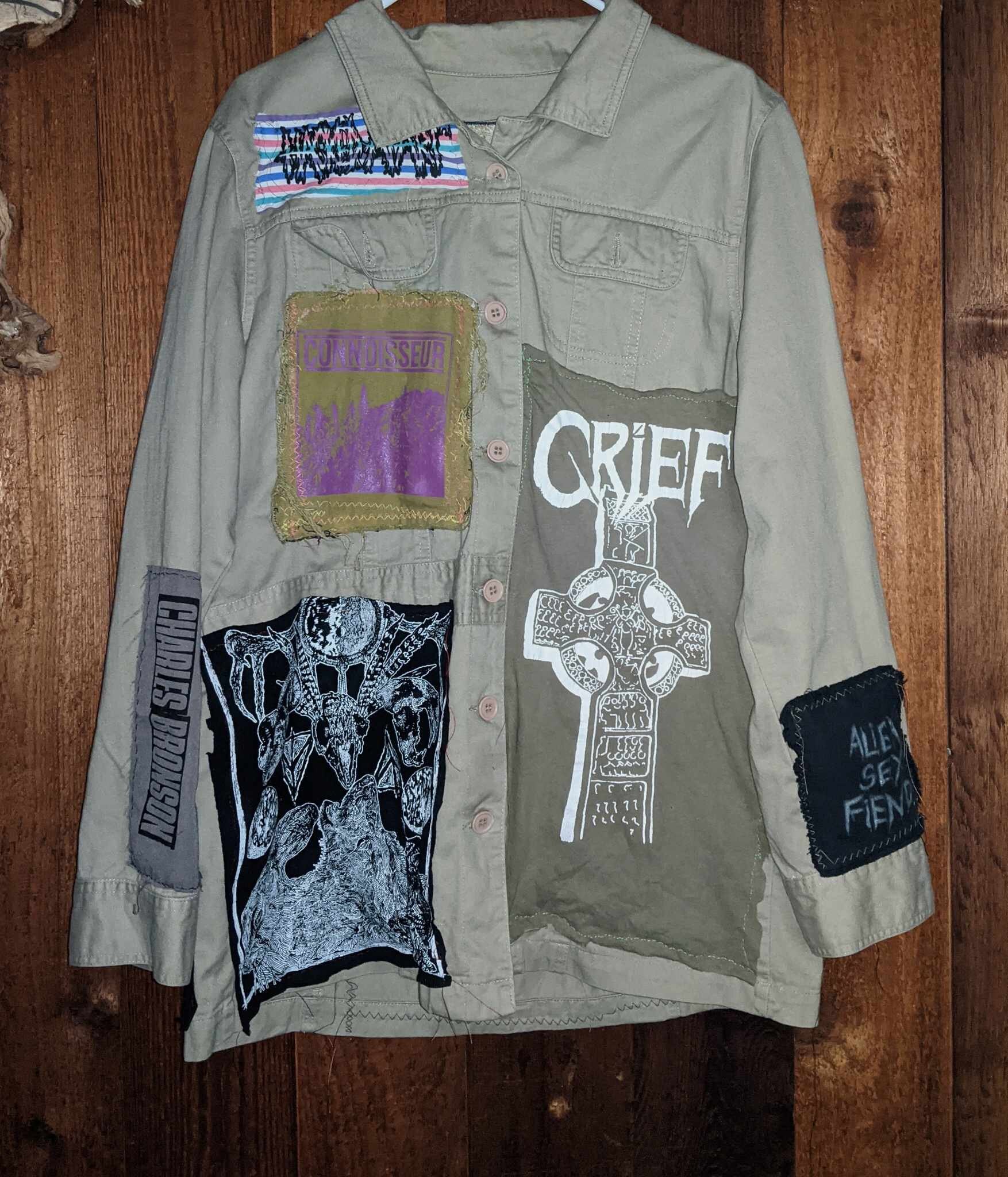 Biege XL Button up Inside Pocket Punk Grind Jacket - Etsy