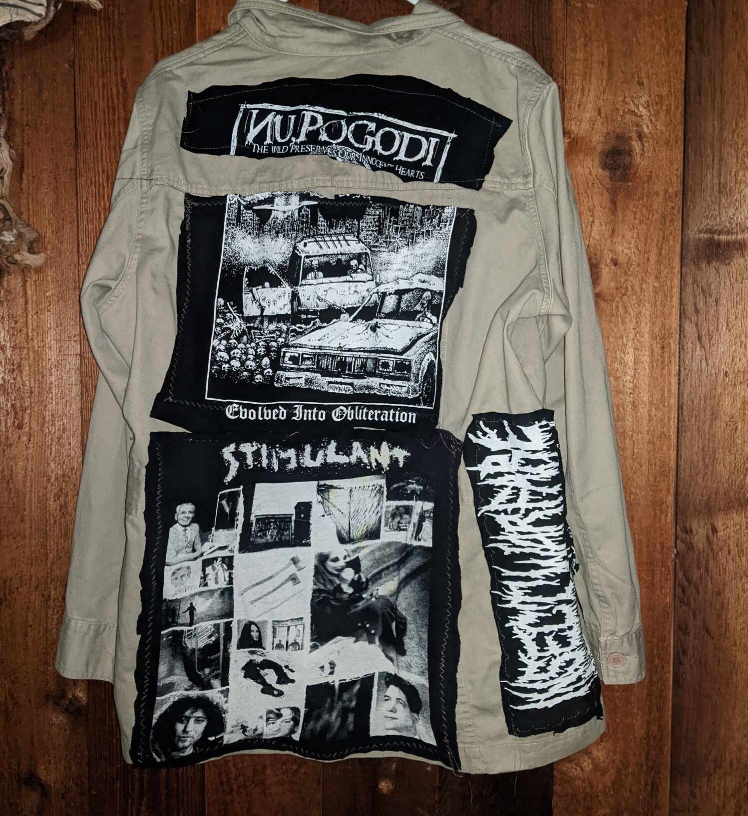 Biege XL Button up Inside Pocket Punk Grind Jacket - Etsy