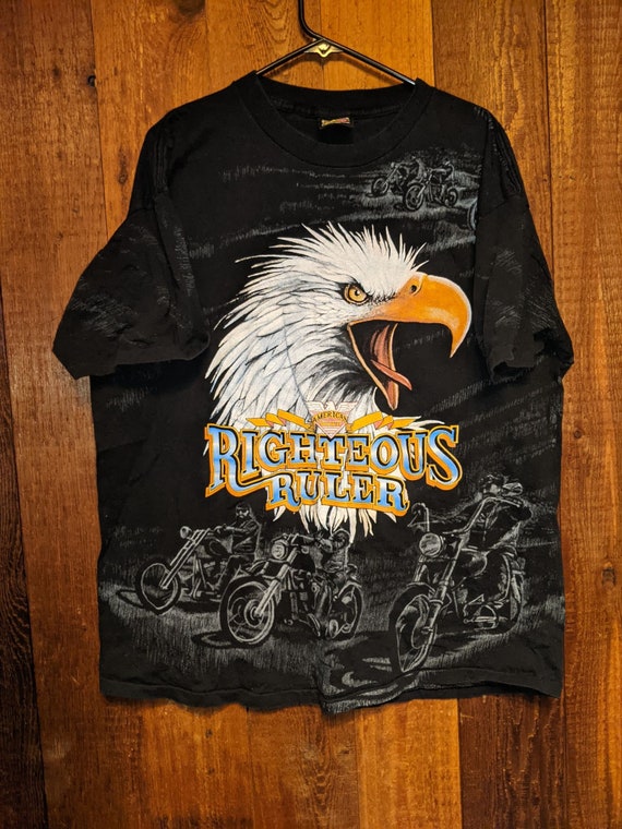 80s Harley Davidson Righteous Ruler XL Vintage Tshirt - Etsy