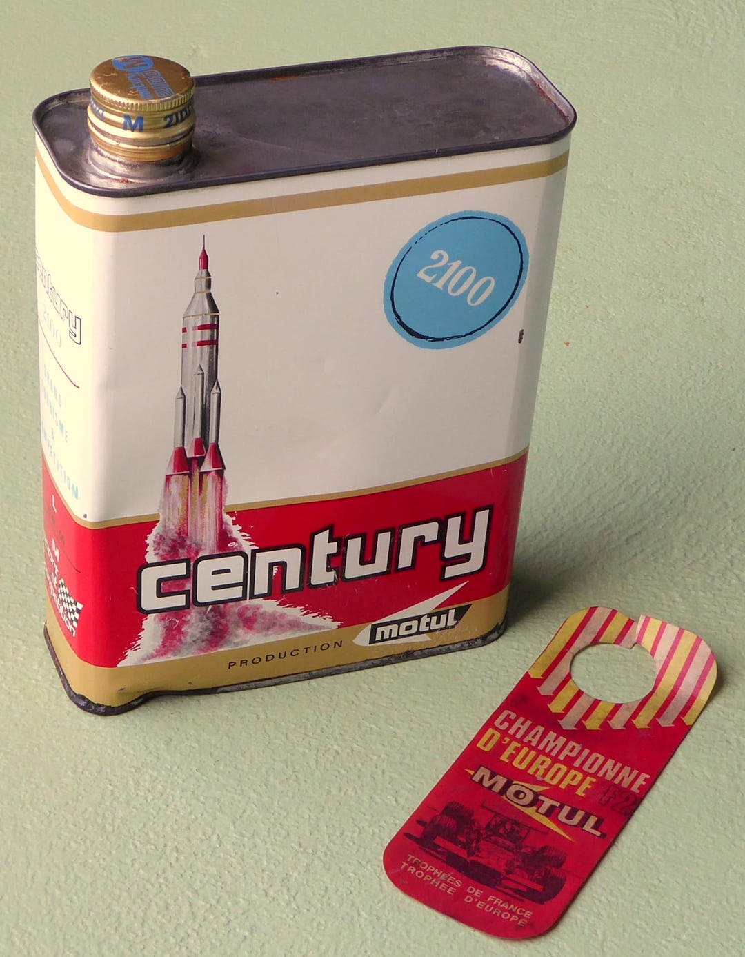 Rare Vintage MOTUL CENTURY 2100 Car Oil Can / Oil Canister From the 60s ...