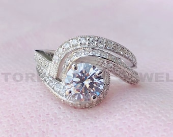 Twisted Wedding Ring Set - Etsy