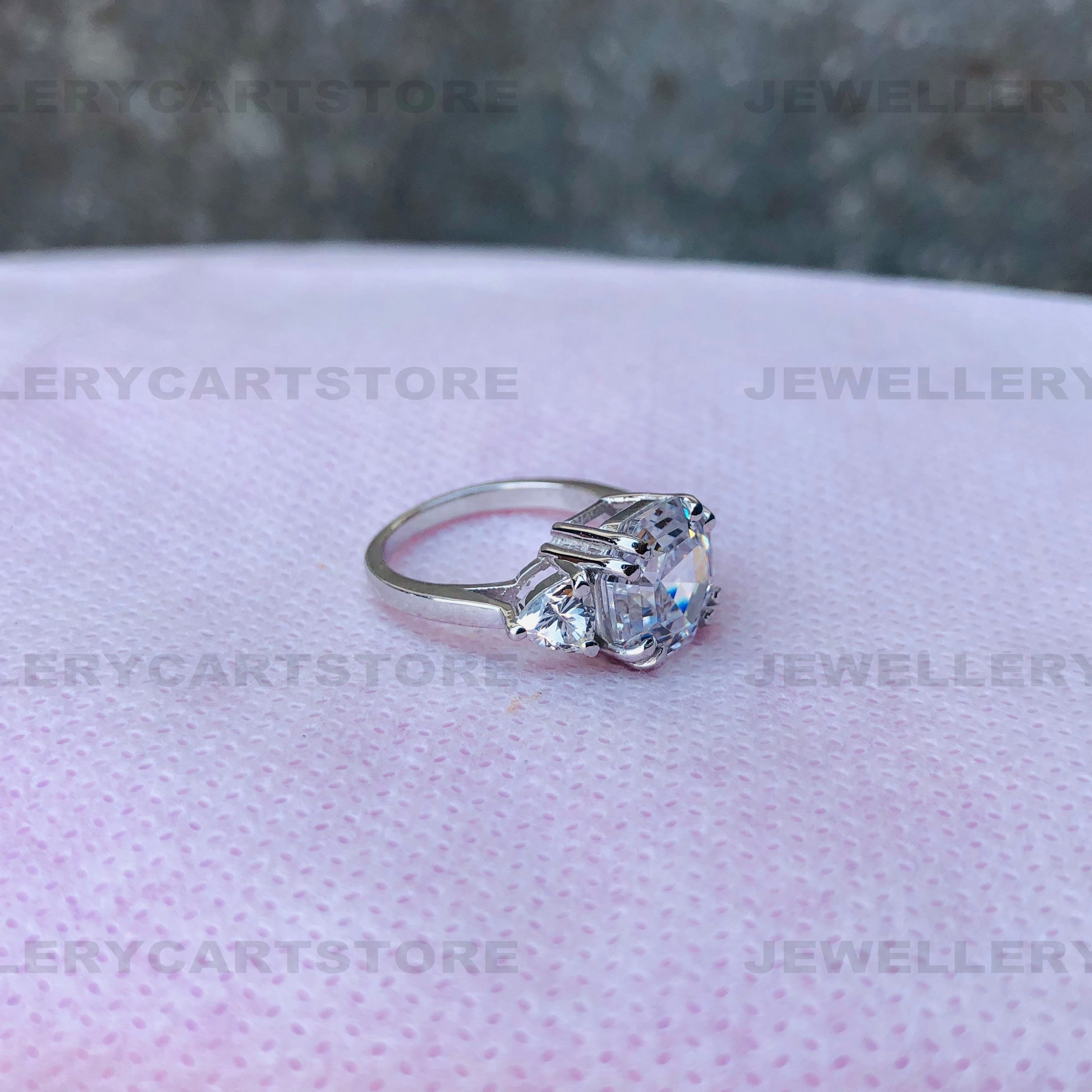 Unique Octagone Diamond Ring Octa shape Asscher Cut Ring | Etsy