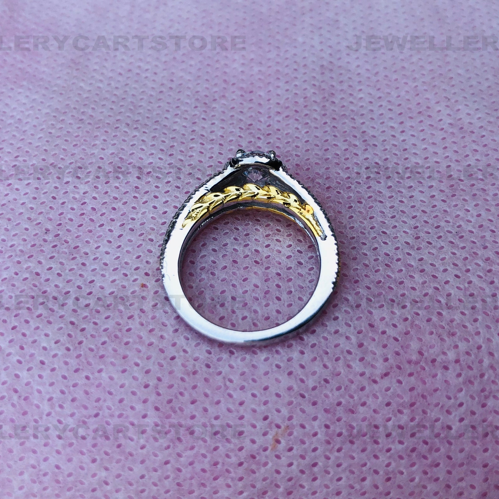 Enchanted Anna Ring Round Diamond Frame Engagement Ring 14K - Etsy