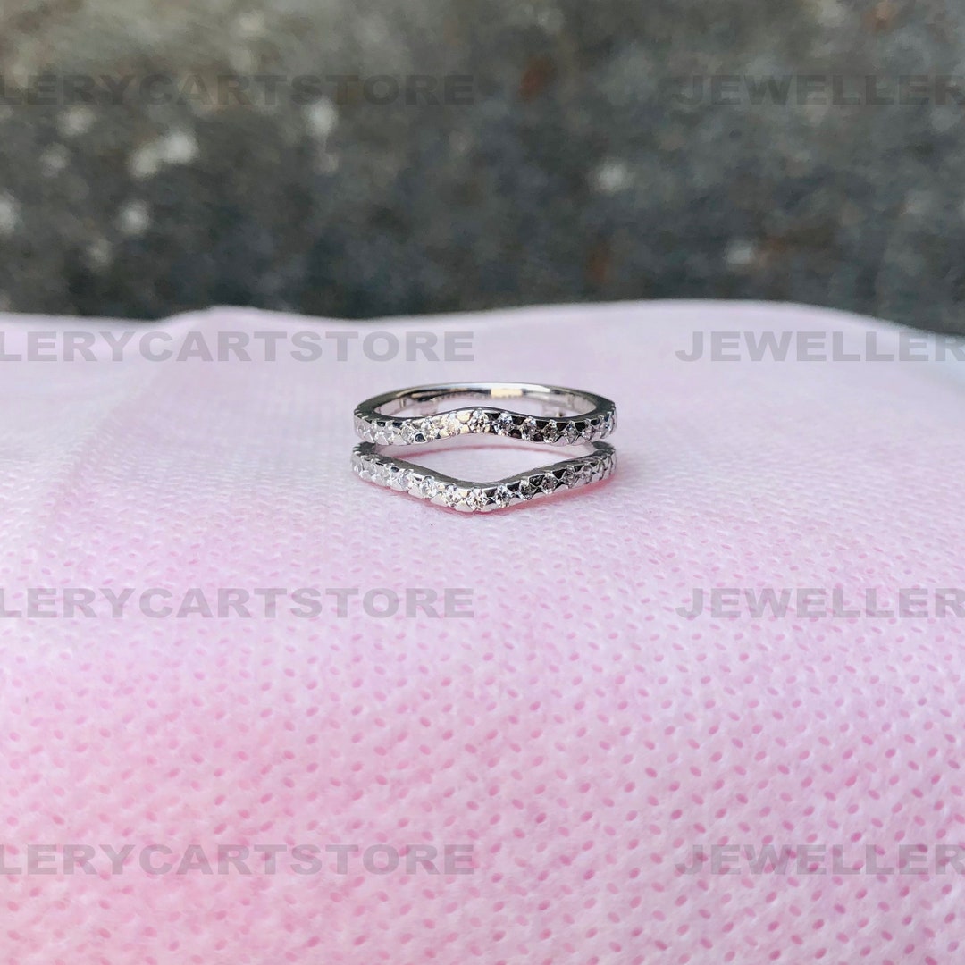 Solitaire Ring Wrap Enhancer Ring Guard White Gold Ring - Etsy
