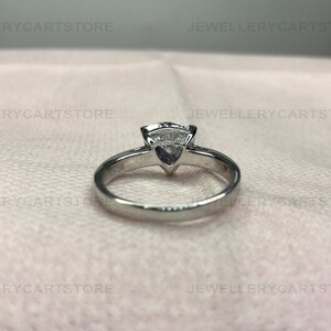 Fancy Triangle Shape Ring, Solid 925 Sterling Silver Ring, Engagement ...