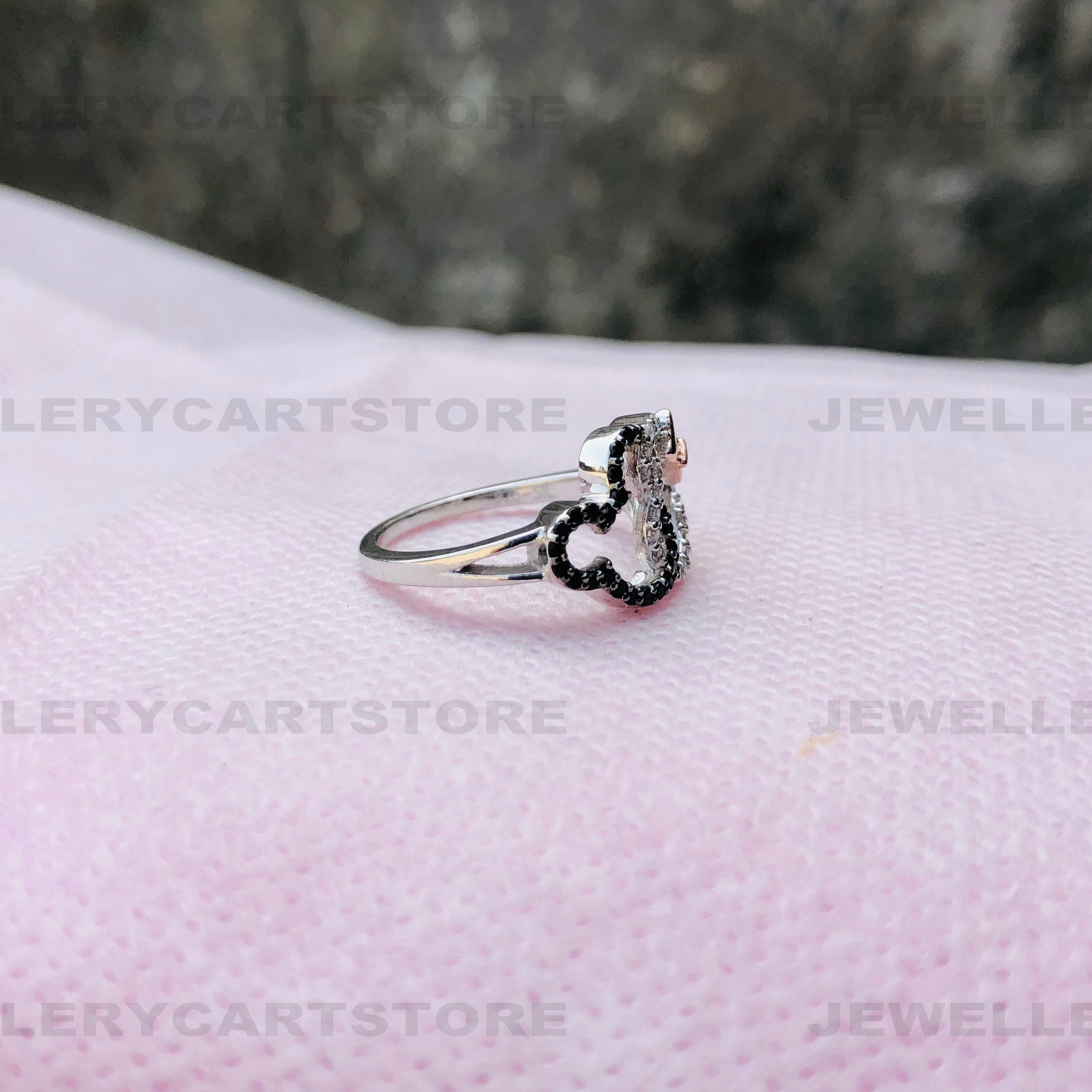 Interlocking Mickey and Minnie Mouse Ring Sterling Silver - Etsy