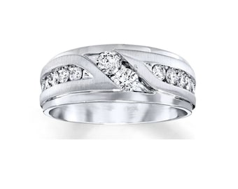 14K White Gold Ever Us Diamond Engagement Ring Etsy