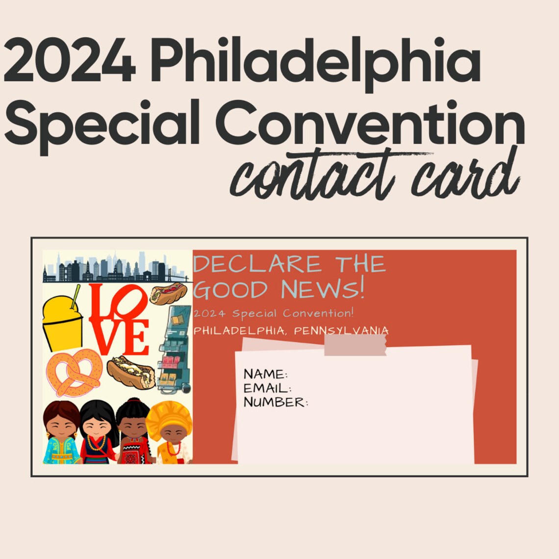 Special Convention Card Philadelphia - Etsy