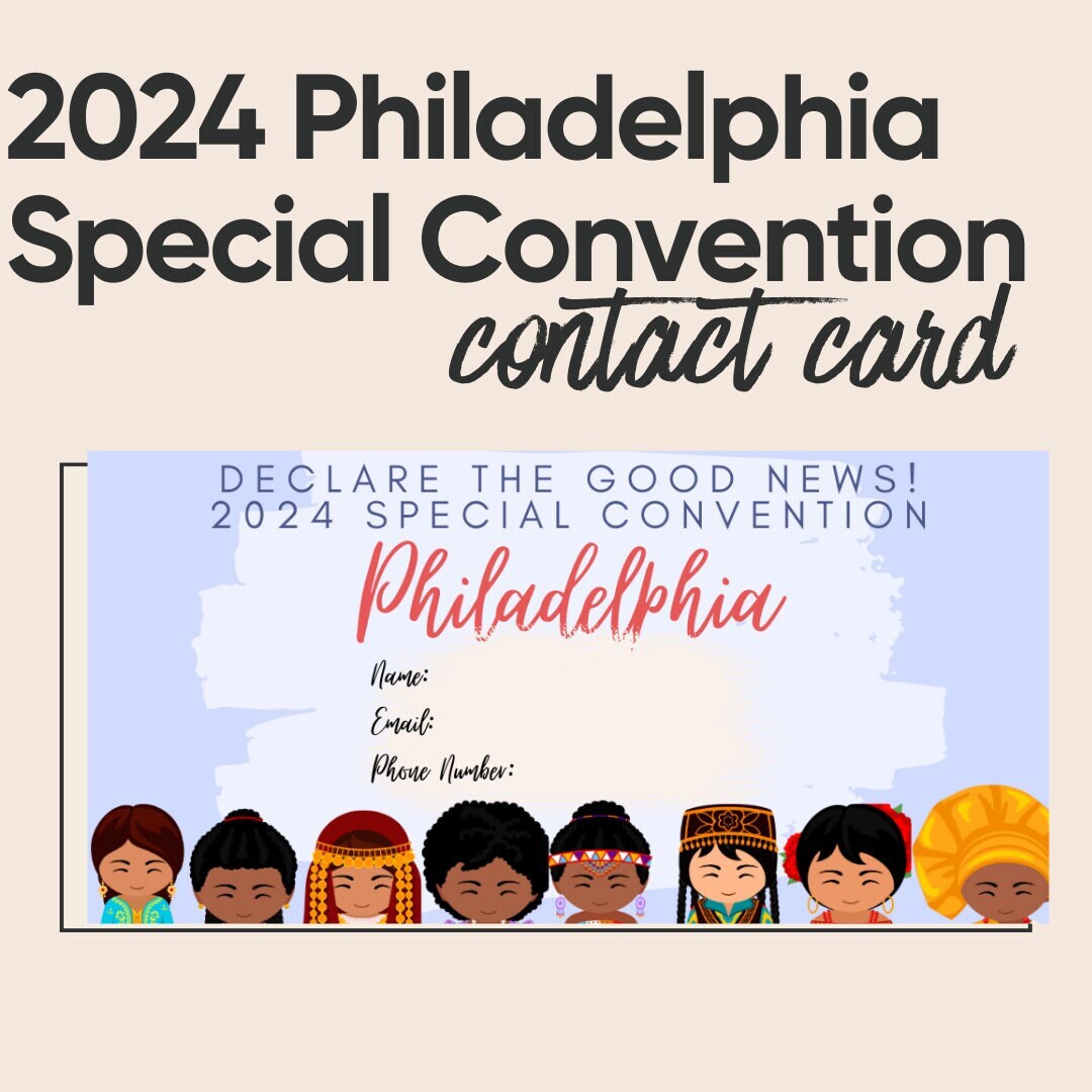 Special Convention Contact Card-philadelphia - Etsy