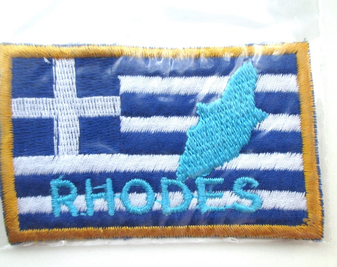Rhodes Patch, Rhodes Flag, Greek Islands Patch, Souvenir of Greece ...
