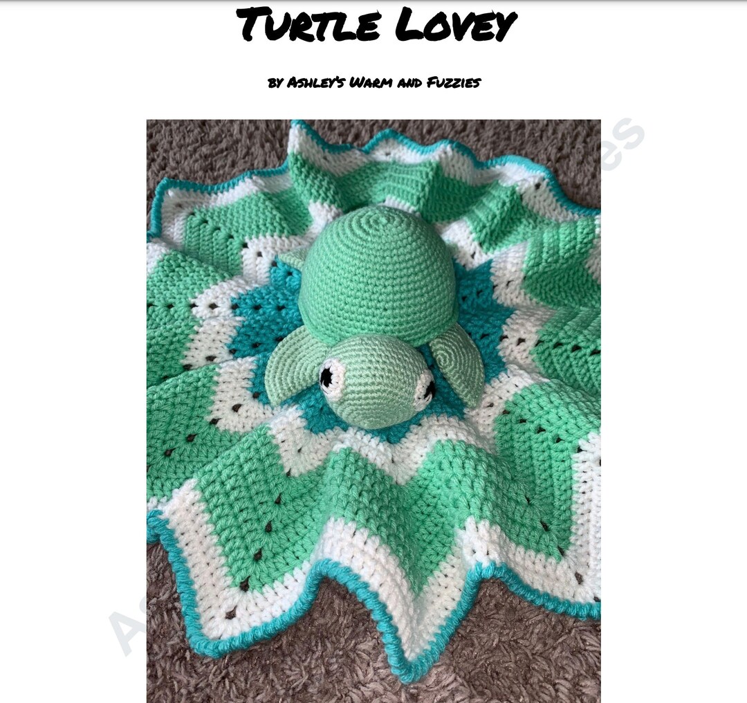 Turtle Lovey Crochet Pattern - Etsy