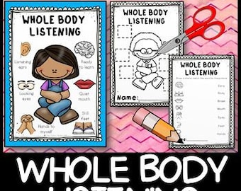 Whole Body Listening Posters Real Pictures Classroom Rules Printable ...