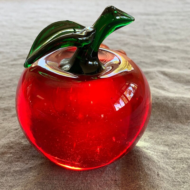 Vintage Glass Apples - Etsy