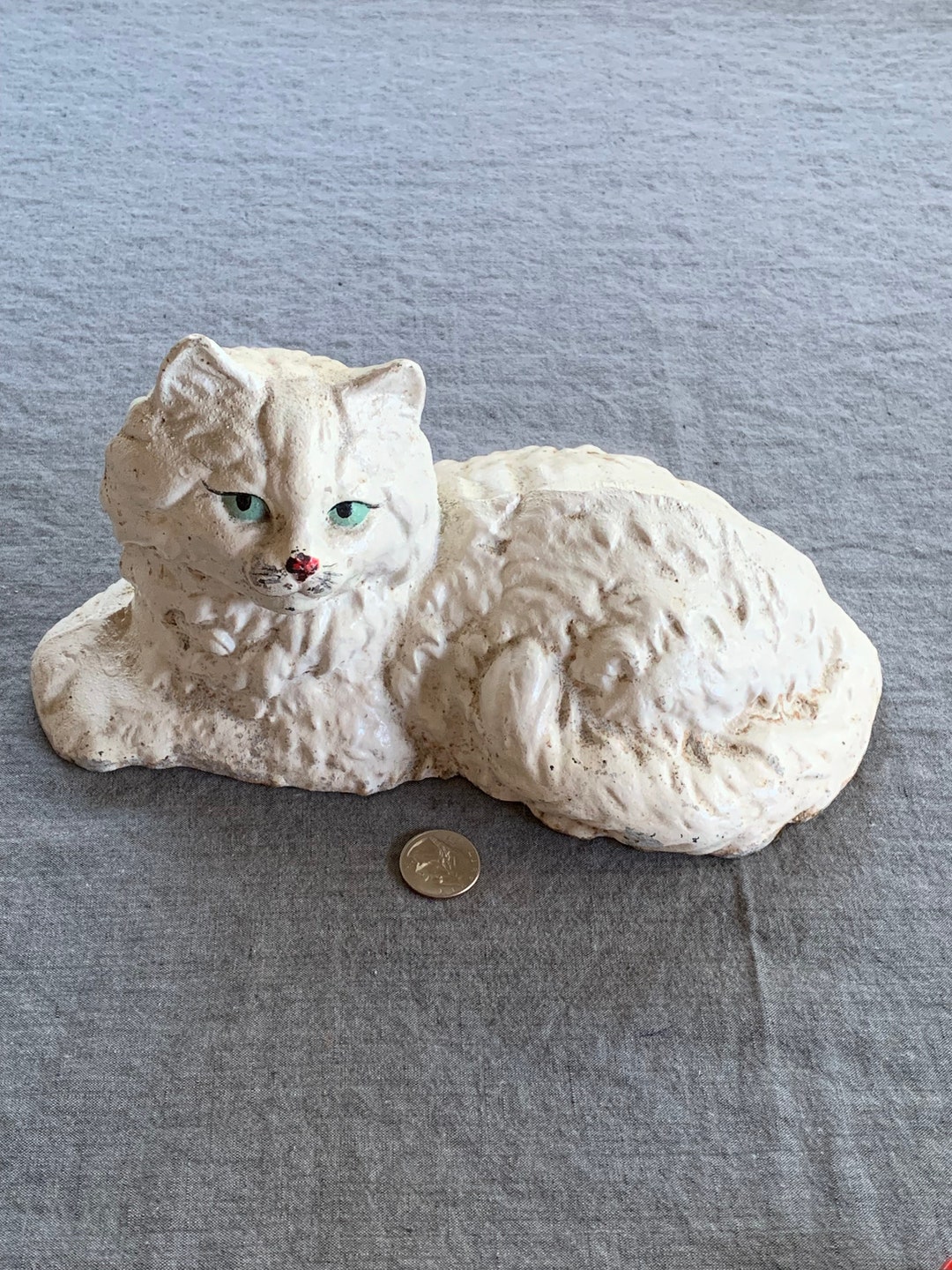 1930s Hubley White Cat Cast Iron Doorstop - Original Paint - Etsy