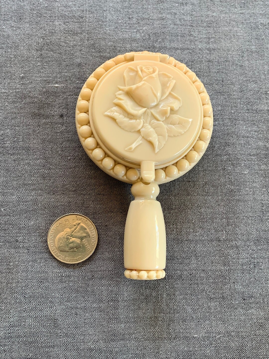 Vintage Celluloid Trio-ette Compact by Plate Makeup Mirrors With ...