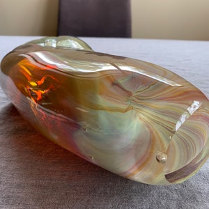 Art Glass Vase Signed Eric Lovell 1977 - Etsy