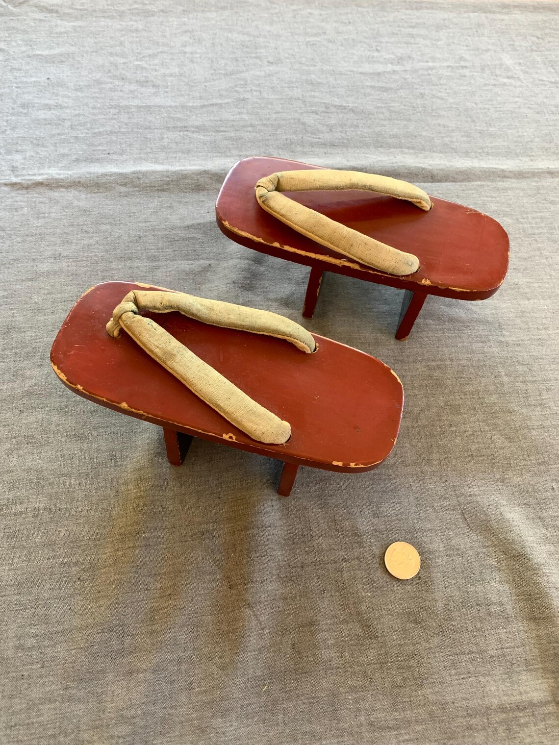 Japanese Traditional Sandals Geta Wooden Lacquered Clogs Red - Etsy