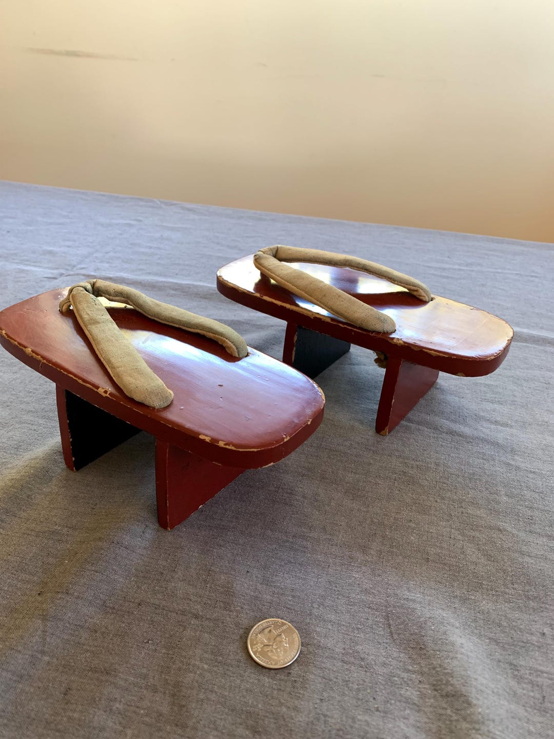 Japanese Traditional Sandals Geta Wooden Lacquered Clogs Red - Etsy