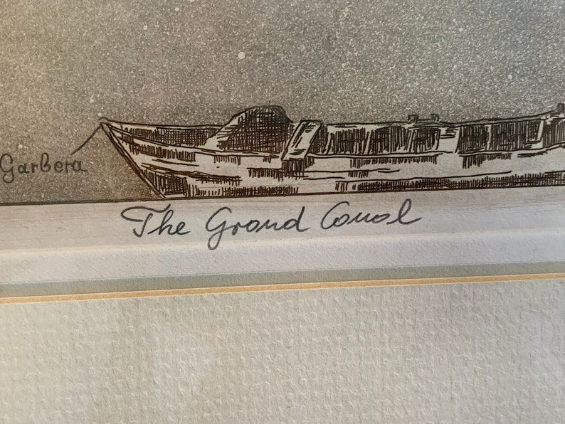 Etching of Grand Canal Venice by Peter Garbera Signed - Etsy