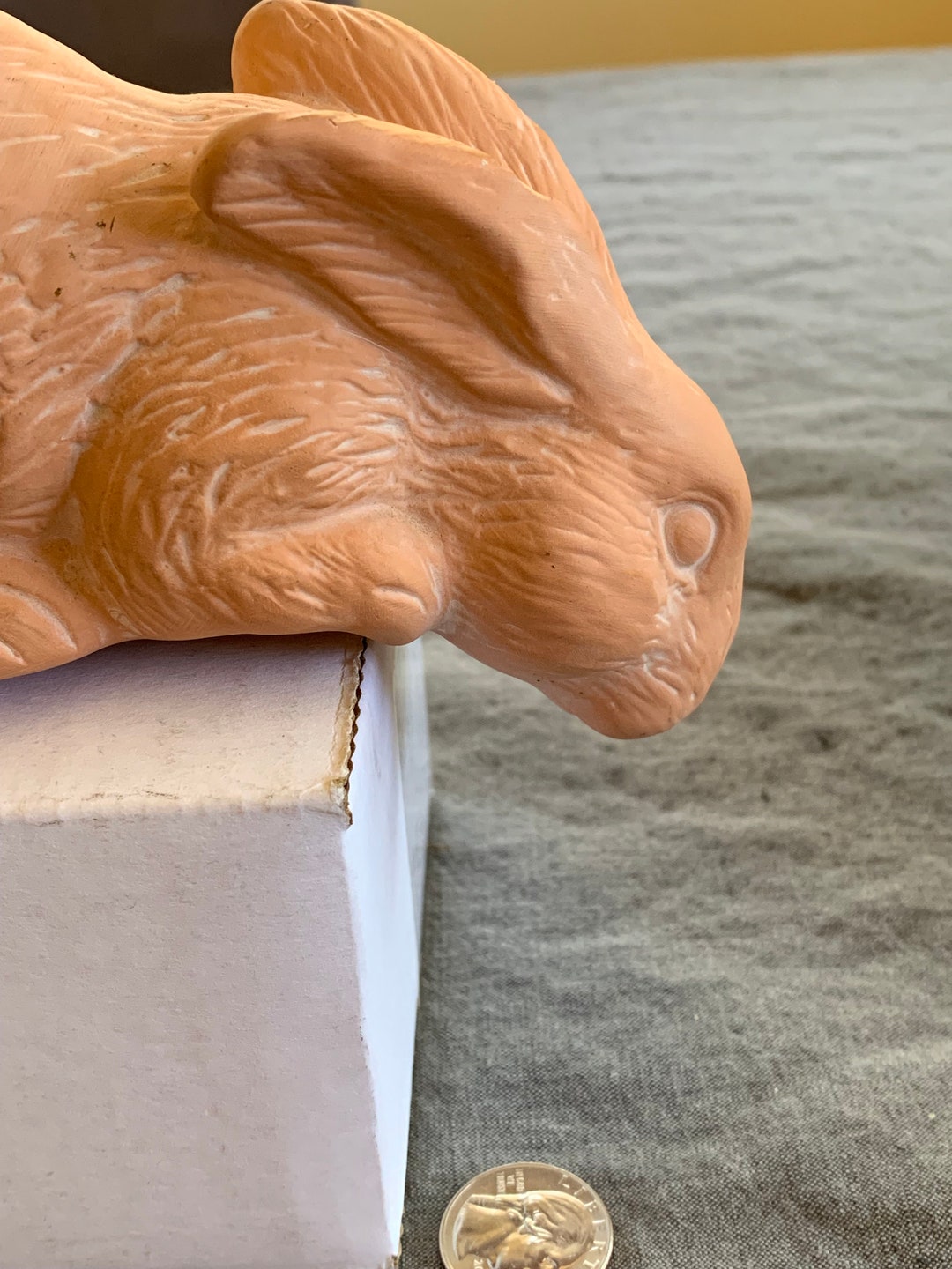 Ceramic Rabbit Looking Down From Shelf - Etsy