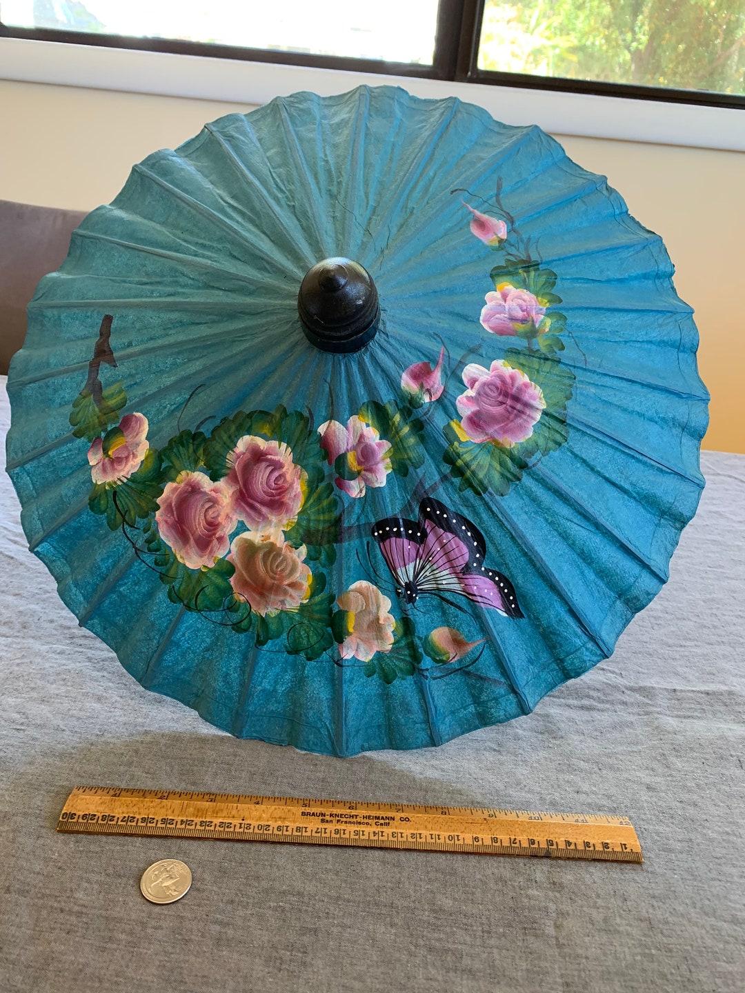 Miniature Blue Asian Parasol With Butterfly - Etsy