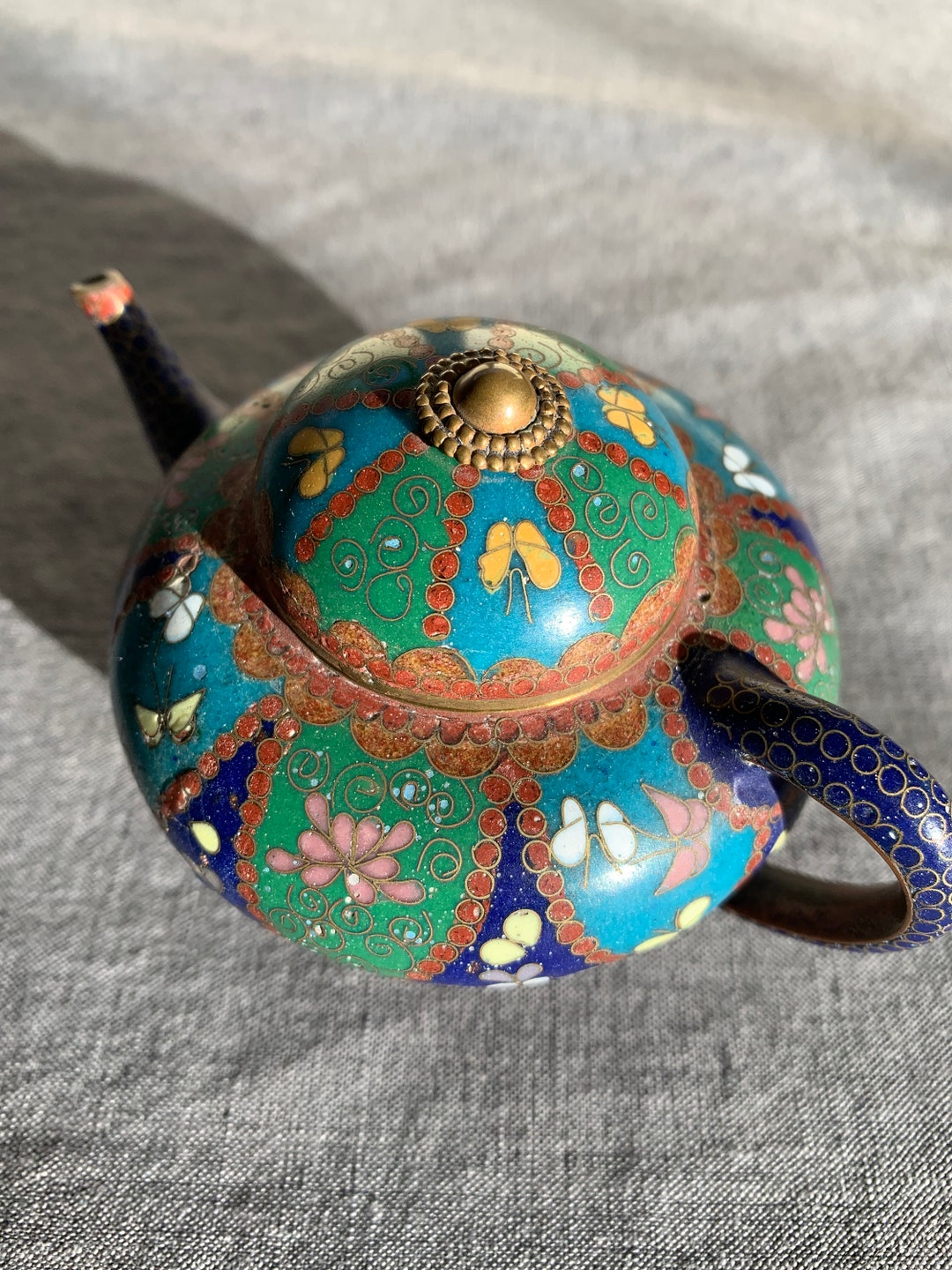 Japanese Enameled Miniature Teapot - Etsy