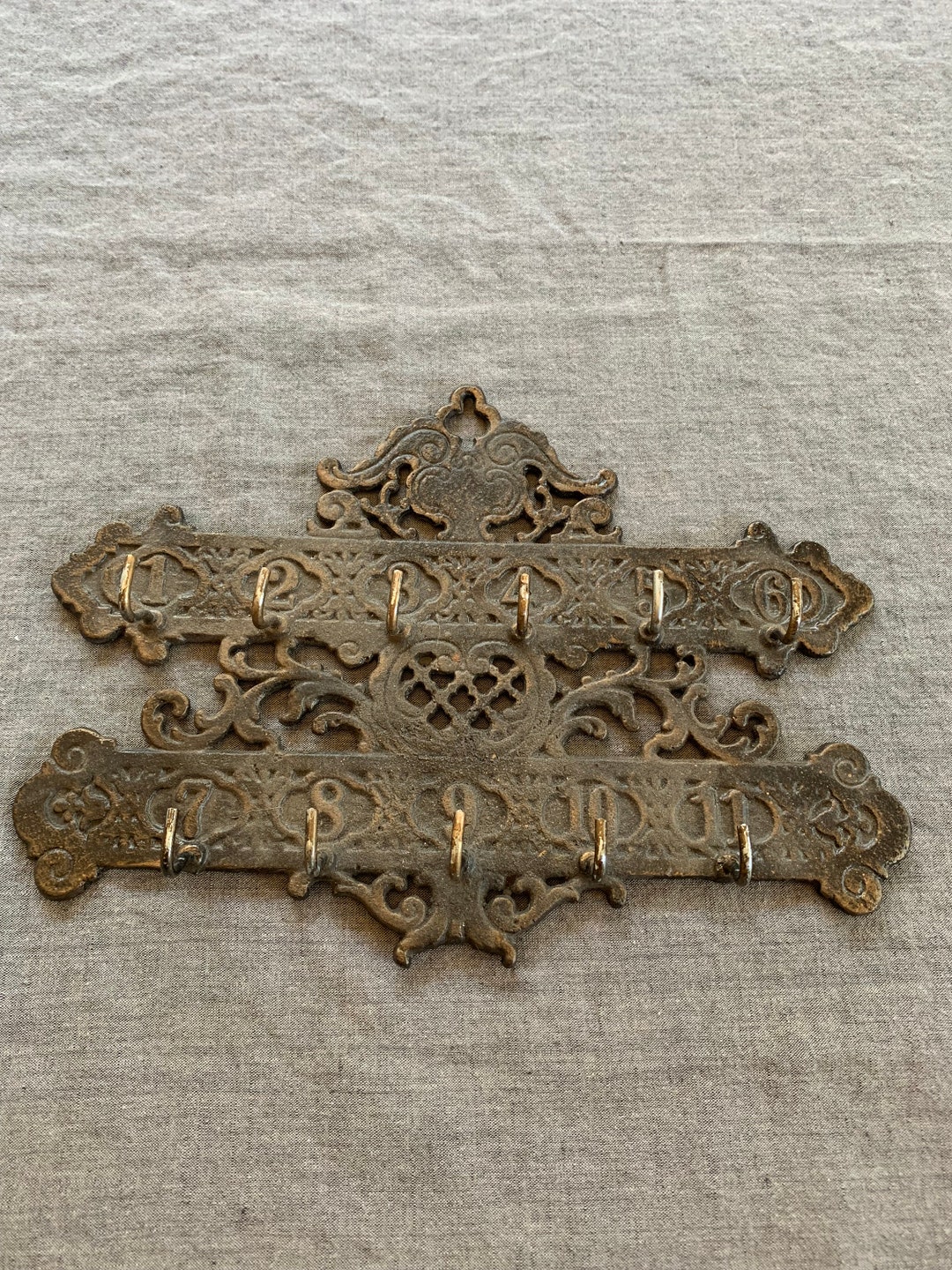 Metal Key Rack Key Hooks Numbers 1-10 - Etsy