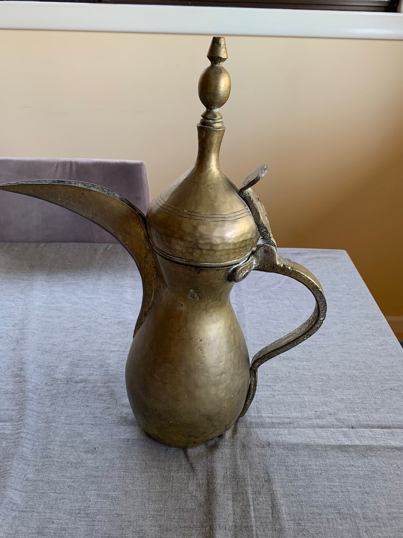 19TH C. Middle Eastern Dallah Traditional Arabian Tinned - Etsy