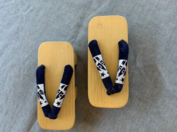 Pair of Child's Wooden Geta Shoes - Gem