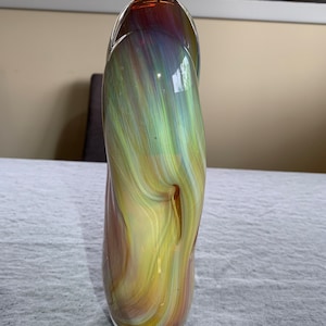 Art Glass Vase Signed Eric Lovell 1977 - Etsy