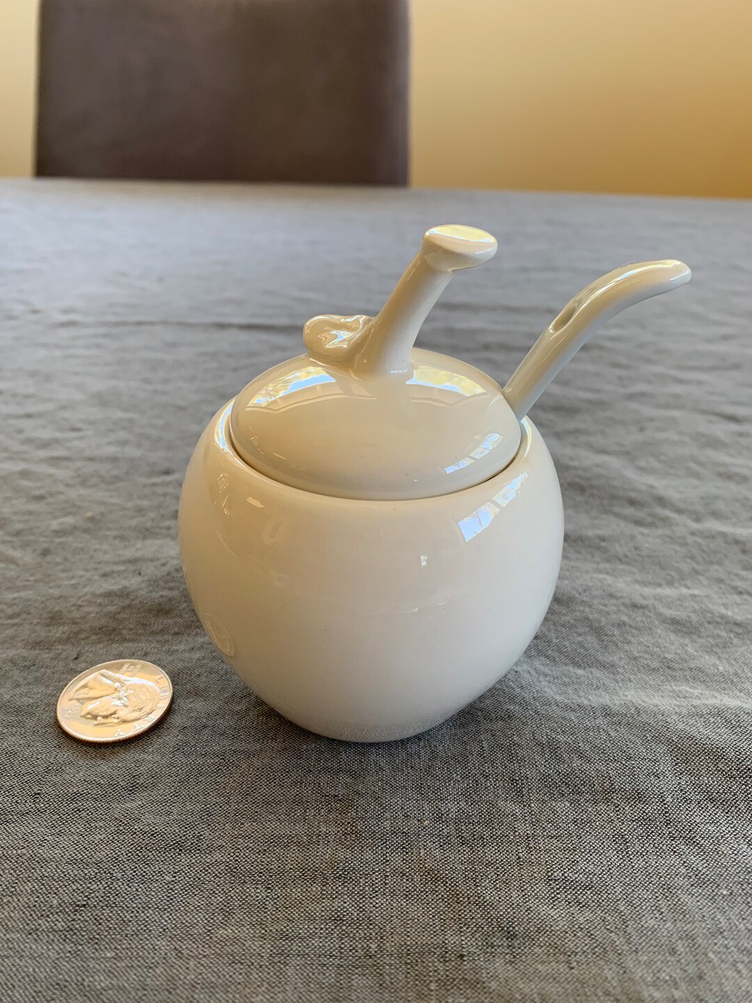 White Ceramic Apple Shaped Jam Jar - Nancy Lopez - Etsy