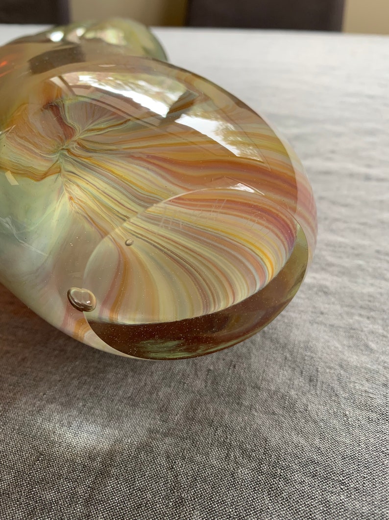 Art Glass Vase Signed Eric Lovell 1977 - Etsy