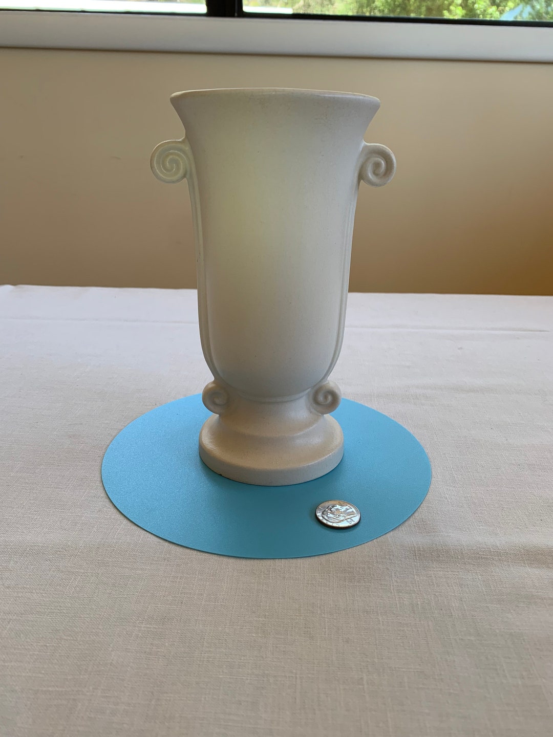 Art Deco White Florist Vase - Etsy