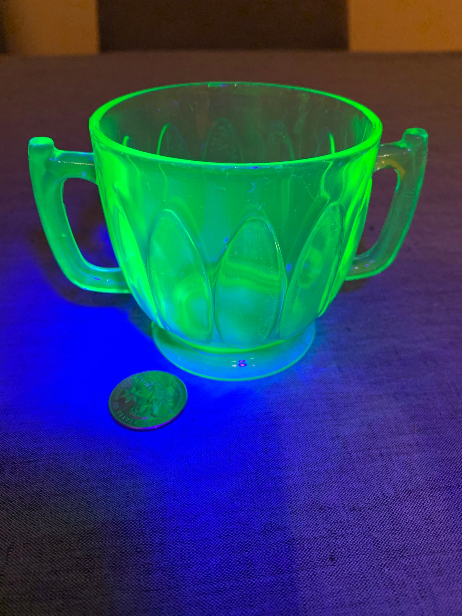 1930s Depression Green Uranium Glass - Single Sugar Bowl - Etsy UK