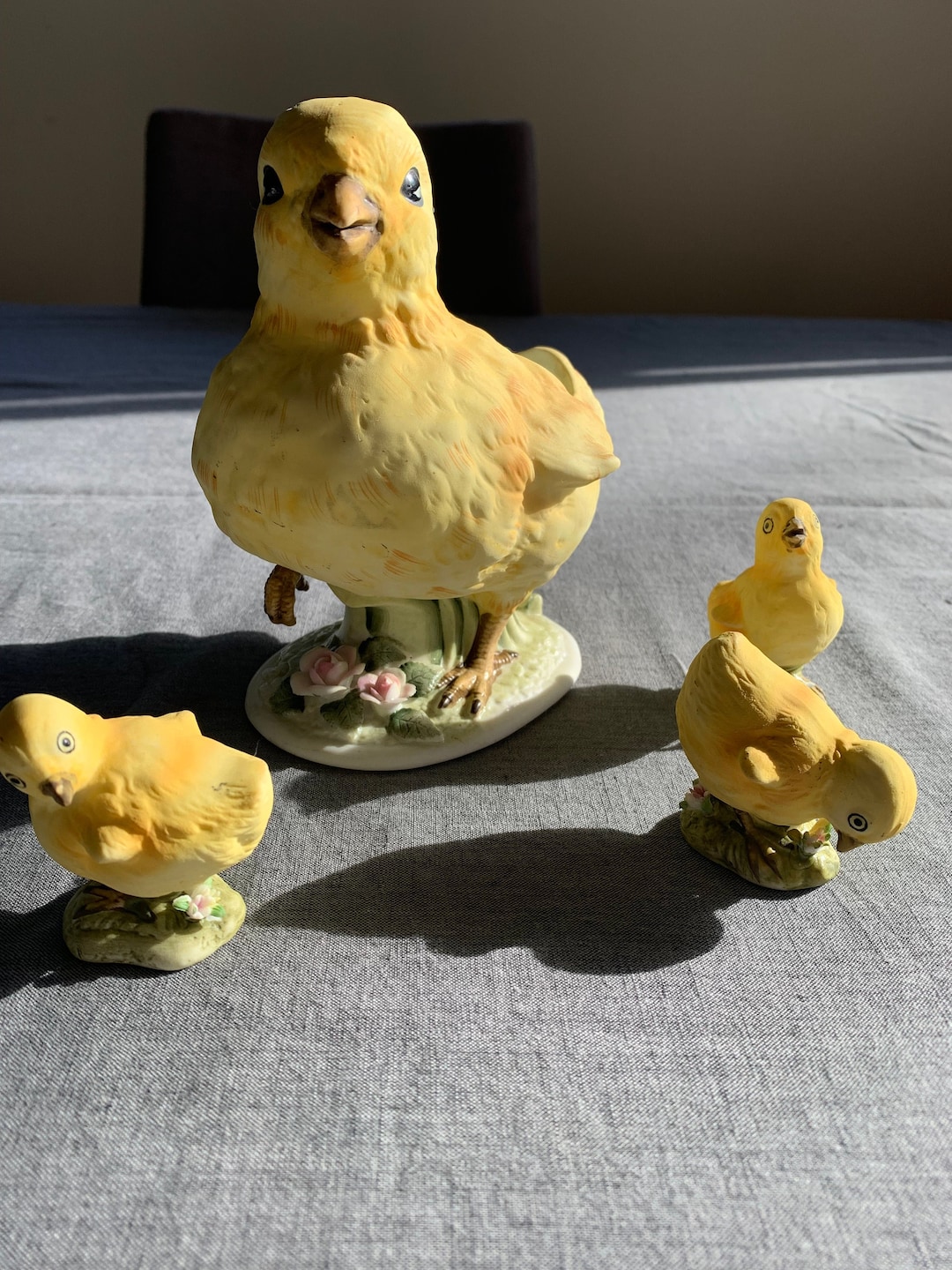 Set of 4 Lefton's Chicks: Large Cachepot and 3 Small Chicks Lefton's ...