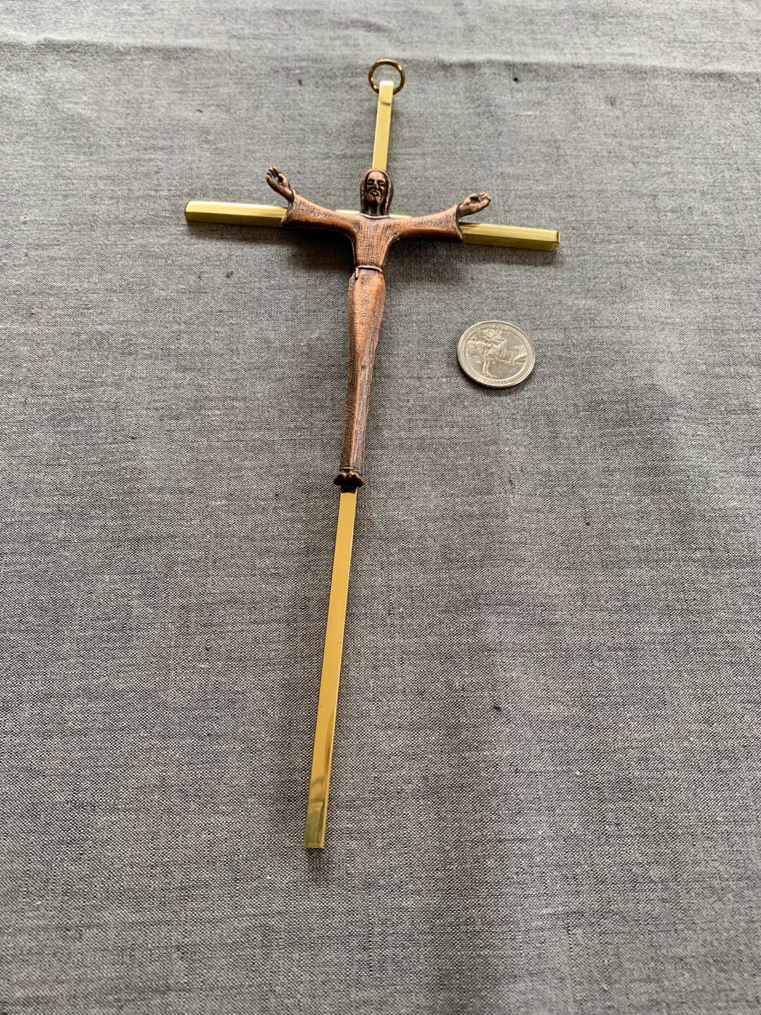 Brass and Copper Jesus on Cross - Etsy