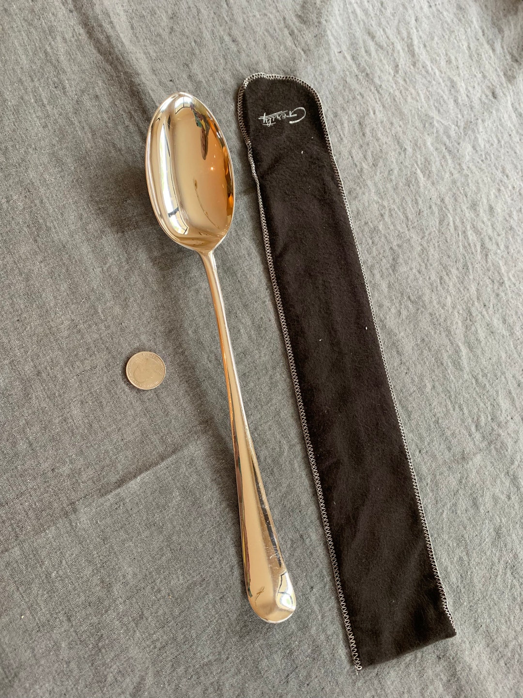 Silver Plated Serving Spoon by Gerity - Etsy