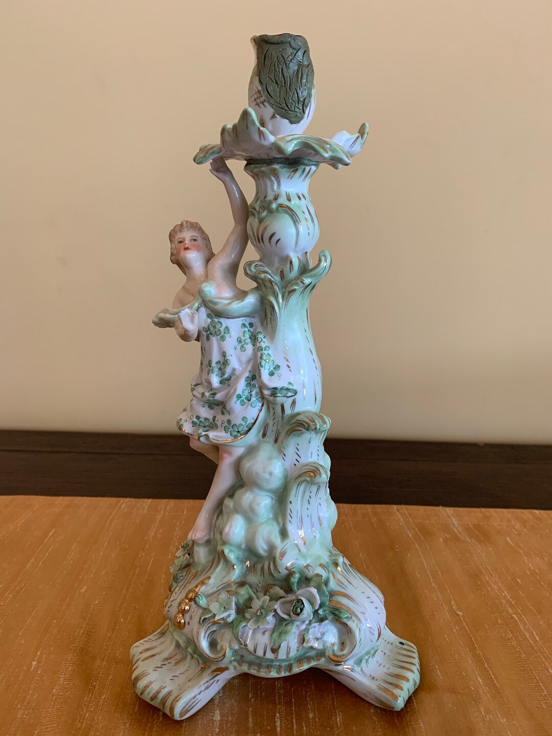 Dresden 19th Century Rococo Porcelain Figural Candlestick - Etsy