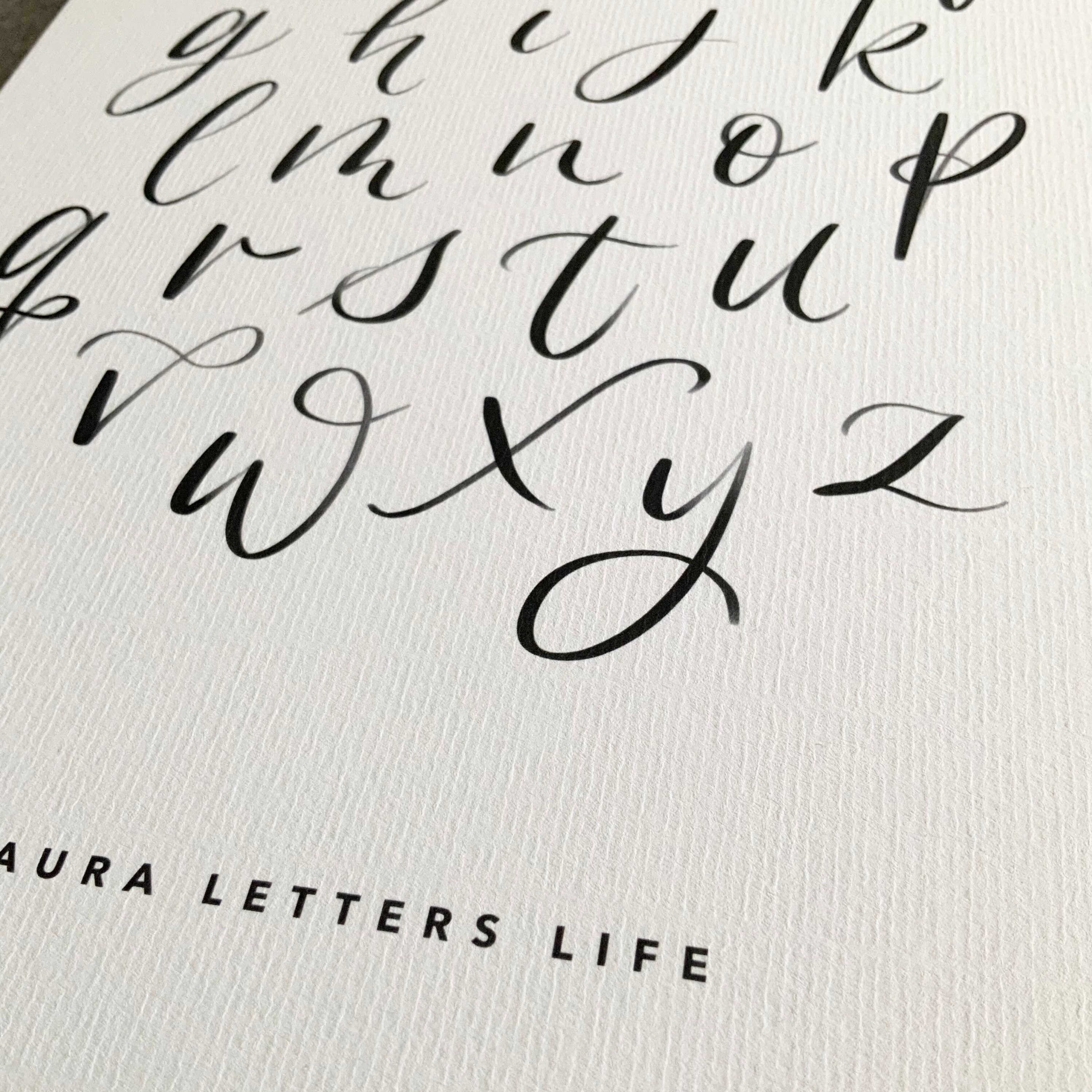 Free Printable Calligraphy Letters Lettering Practice Skillshare 