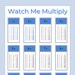 Watch Me Multiply - Blue Times Table Chart | Printable Multiplication ...